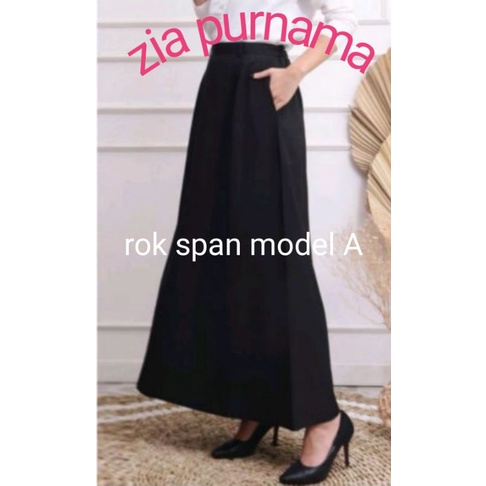 Jual Rok span model A line maxi kerja,kuliah,ospek,formal | Shopee ...