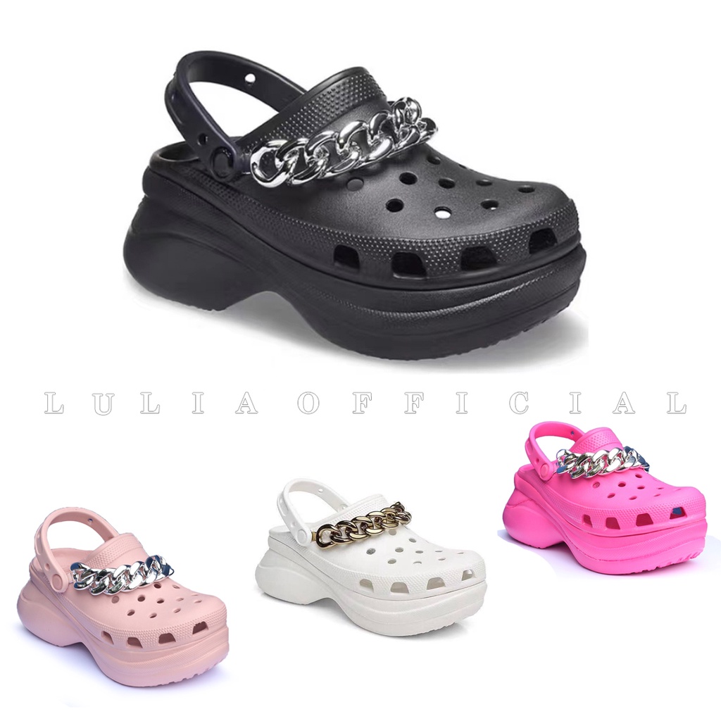 Jual Sandal Crocs Bae Rantai Tinggi 8 Cm | Shopee Indonesia
