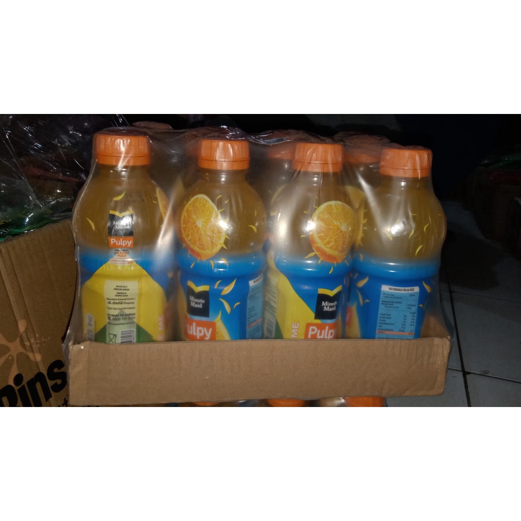 Jual Minute Maid Pulpy Orange 300ml 1 Dus isi 12 botol | Shopee Indonesia