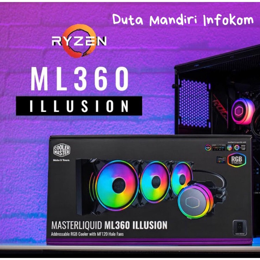 Jual Cooler Master masterliquid ML360 Illusion I White - AIO Cooler ...