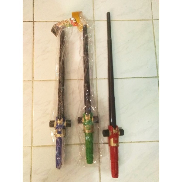 Jual mainan pedang power rangers bisa dipanjang pendekin panjang pedang ...