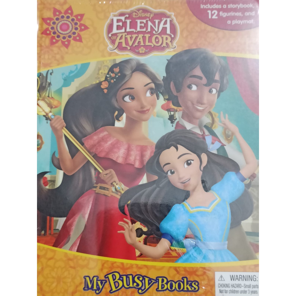 Jual Board book Storybook plus 10 figurines playmat Elena of Avalor ...