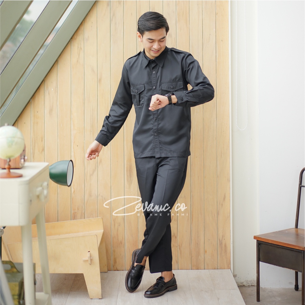 Jual ZCO - Setelan Security Pria Tangan Panjang Seragam Safari Baju ... Jual ZCO - Setelan Security Pria Tangan Panjang Seragam Safari Baju ...