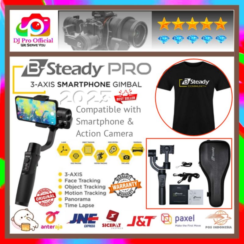 Jual BRICA B-Steady PRO 3 Axis Stabilizer BSteady 3Axis Gimbal Smartphone New 2023 Resmi ...