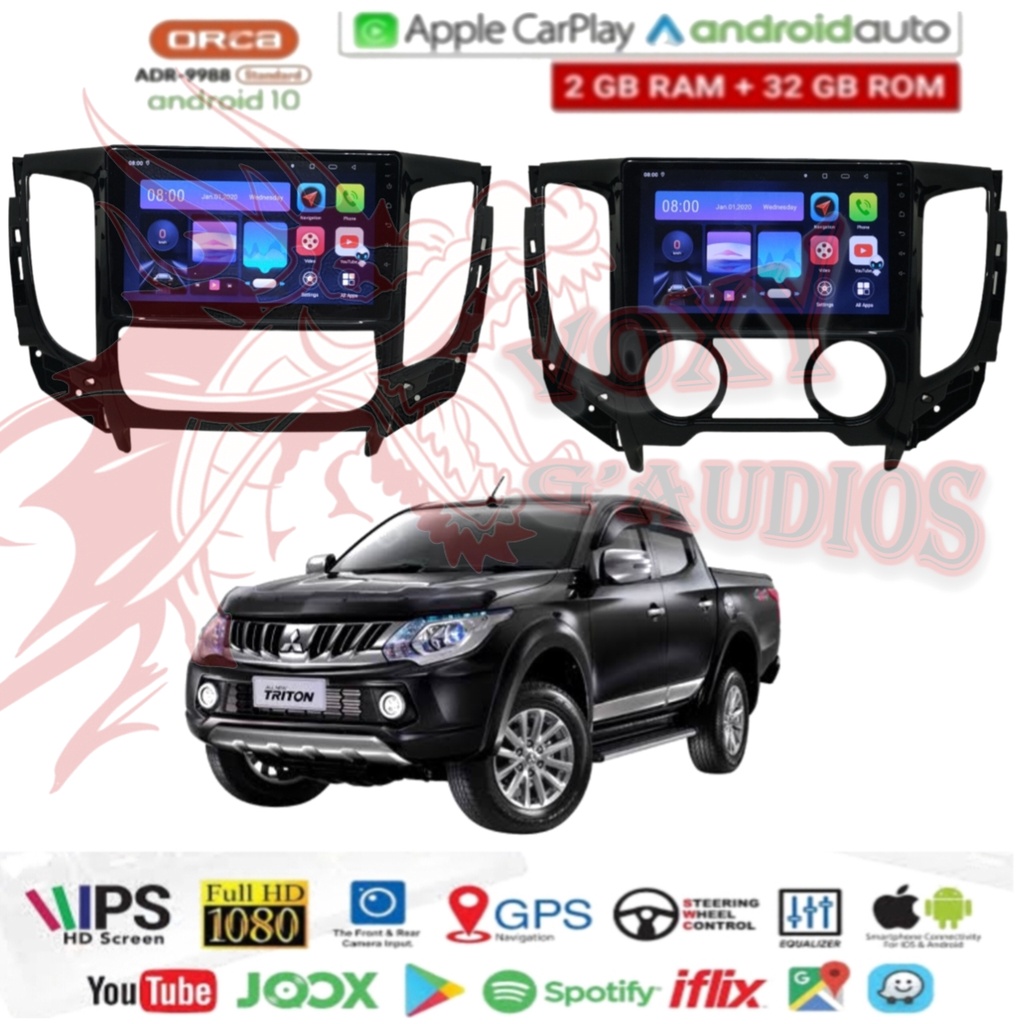 Jual Head Unit Android Orca Standar For Strada Triton 2015 - 2019 9 ...