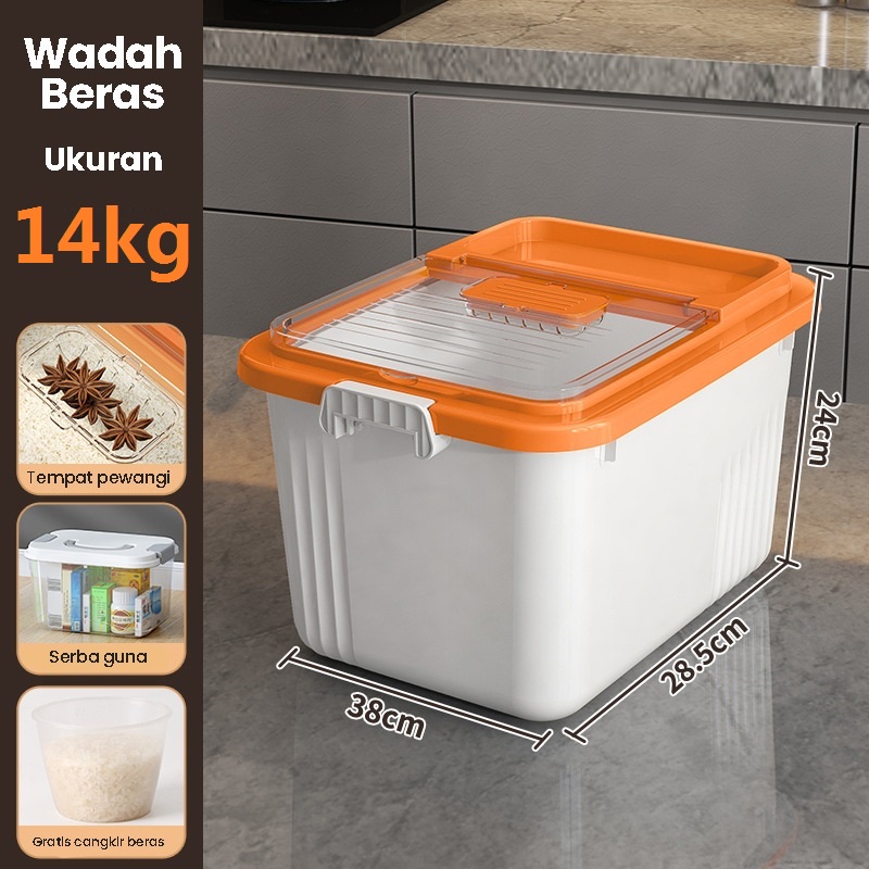 Jual Storage Beras Box Penyimpanan Beras Tepung Biji-Bijian Food ...