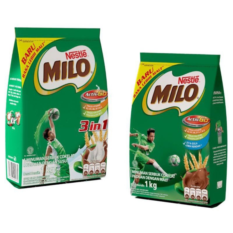 Jual Susu bubuk milo 1 kg | Milo 3in1 1kg | Shopee Indonesia