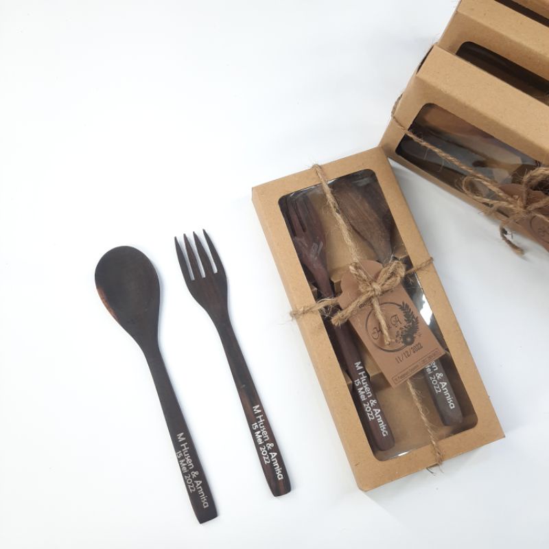 Jual souvenir pernikahan sendok garpu box | Shopee Indonesia
