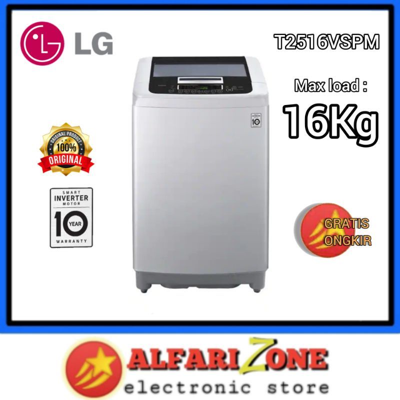 Jual Mesin Cuci LG 16KG T2516VSPM Top Loading - Smart Inverter dengan Smart Diagnosis | Shopee ...