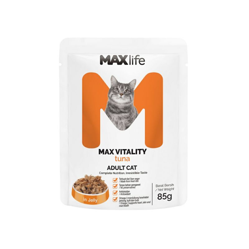 Jual Max Life Maxlife Wetfood Tuna Adult 85 gram Makanan Basah Maxlife ...