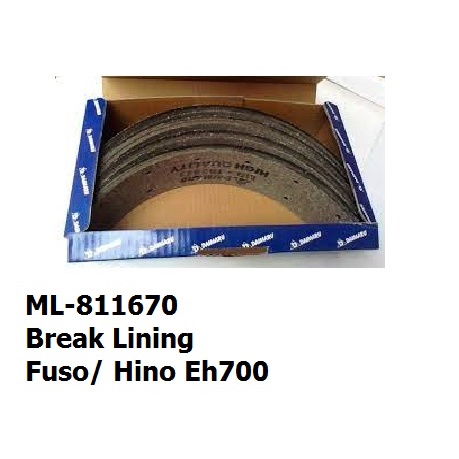Jual Break Lining Fuso/ Hino Eh700 Merk Daimaru (Ml-811670) | Shopee ...