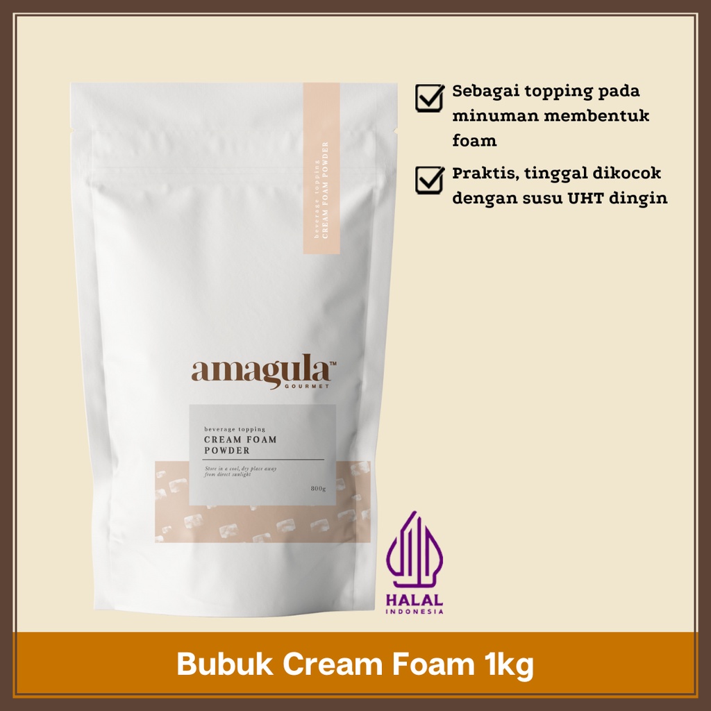 Jual BUBUK TOPPING MINUMAN CREAM FOAM POWDER MIX/ MACCHIATO POWDER ...
