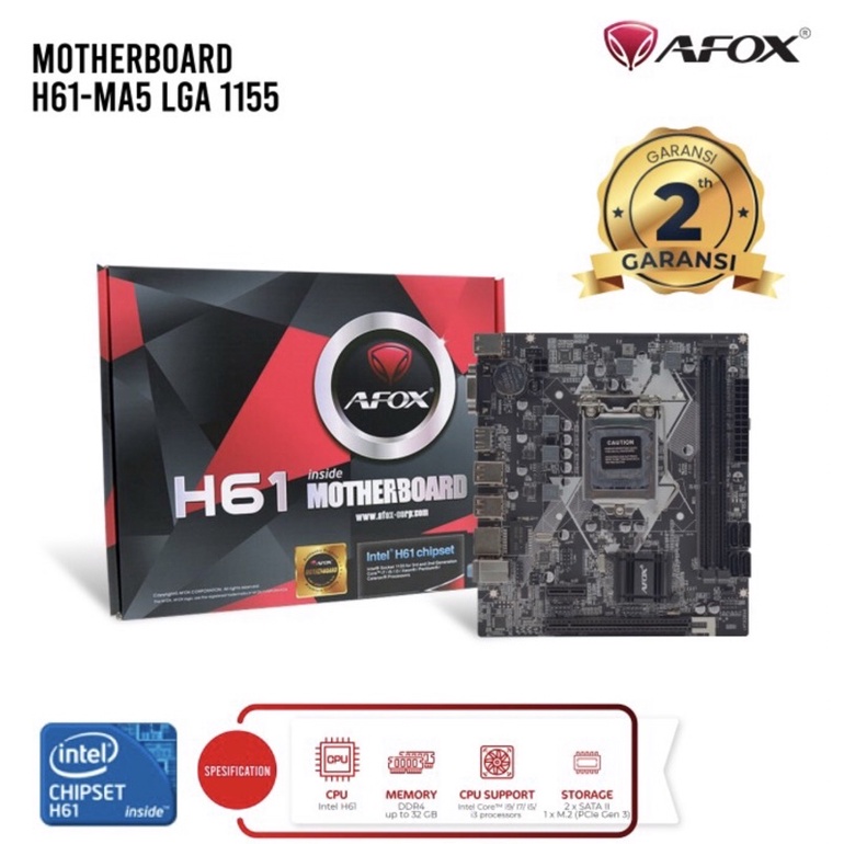 Jual Motherboard AFOX IH61-MA5 Lga 1155 Ddr3 | Shopee Indonesia