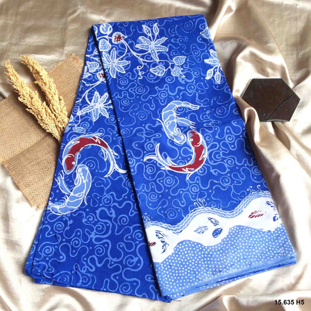 Jual Batik Tulis Asli Madura -Udang Bandeng Terbaru -Warna Biru Cantik ...