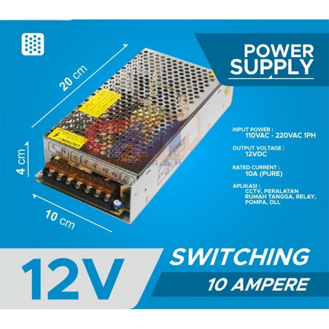 Jual Trafo/Power Supply Adaptor Switching SKYLITE 12V 10A 120W | Shopee Indonesia