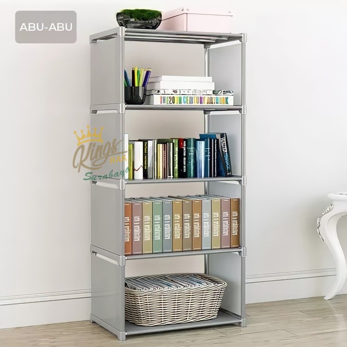 Jual Rak Buku Portable Serbaguna 5 Susun Lemari Lipat Portable ...