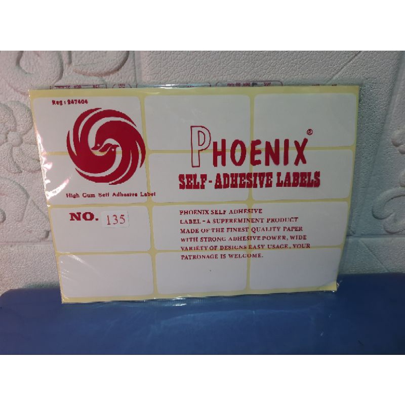 Jual Sticker Label / Label Harga Phoenix No. 135 (34 x 67 mm) | Shopee ...