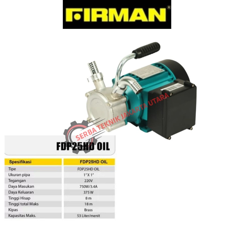 Jual Pompa FIRMAN FDP 25 HD Pompa Oli /Minyak /Solar FDP25HD | Shopee ...