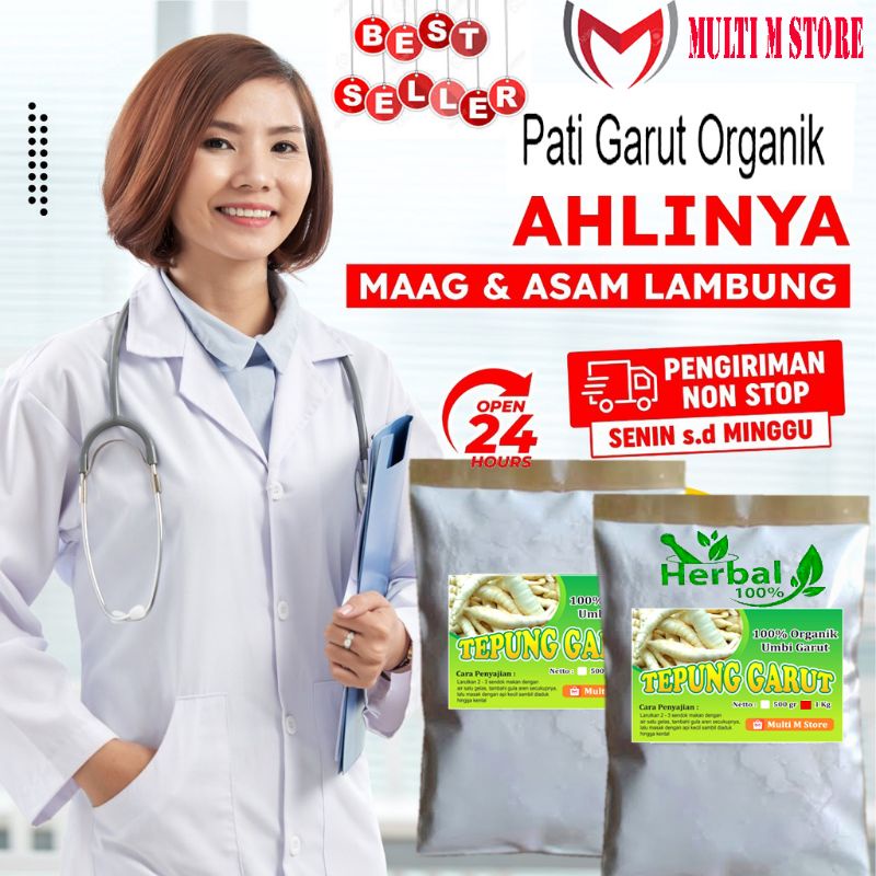 Jual 1 Kg Tepung Pati Garut Super Premium | Efektif Mengobati Asam ...