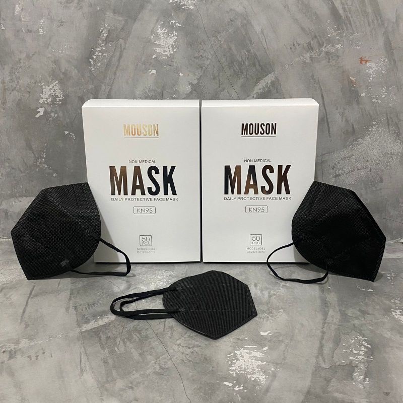 Jual Masker KN95 MOUSON Hitam Isi 50 Pcs | Shopee Indonesia