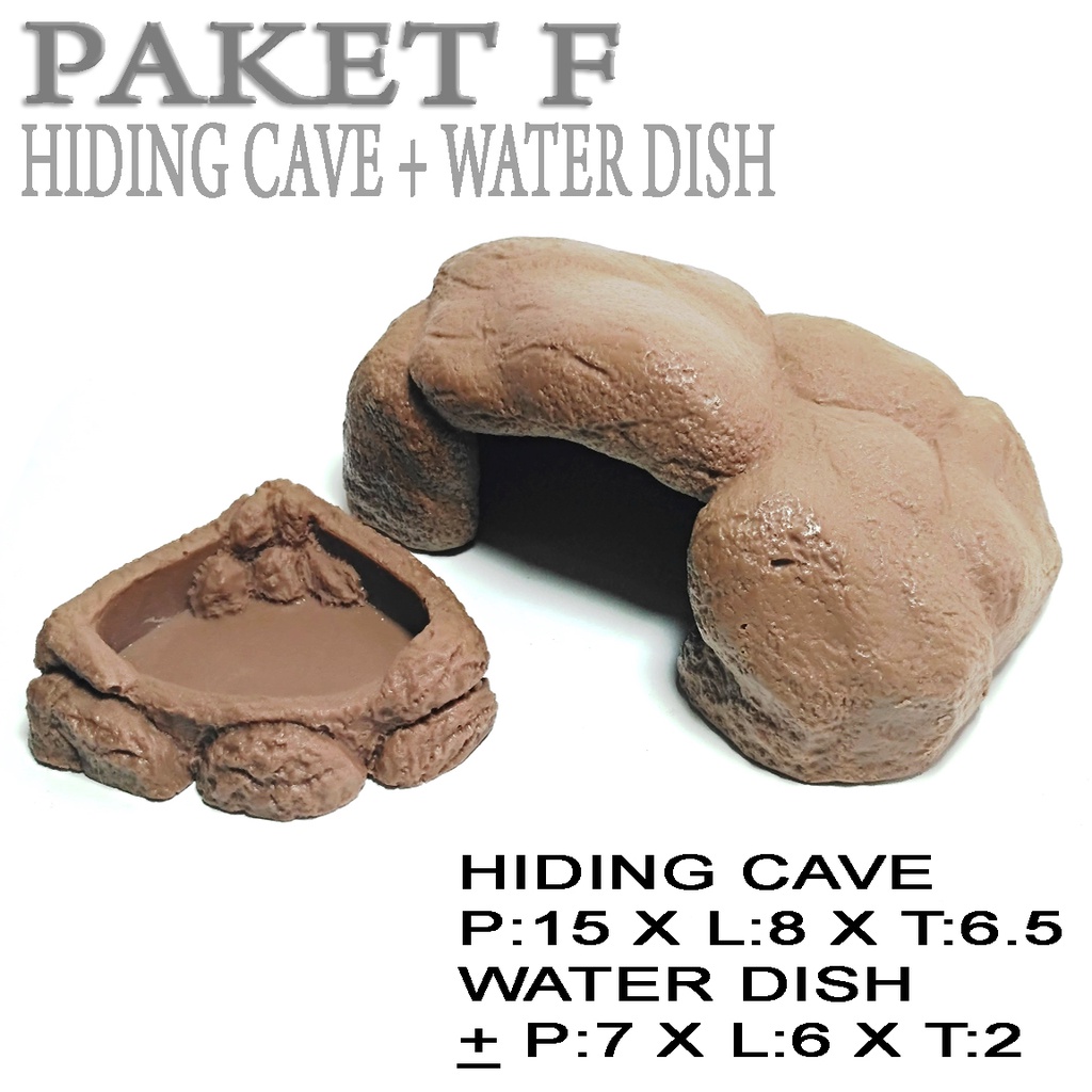Jual PAKET C HIDING WATER DISH + HIDING PLACE CAVE WATERDISH HIDINGCAVE ...