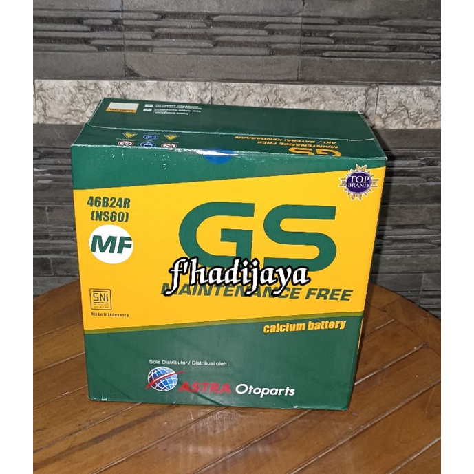 Jual AcGs1 Accu Aki Gs Astra Otoparts Mf Maintenance Free Kering NS60 R \ 46B24R 12V 45Ah ...