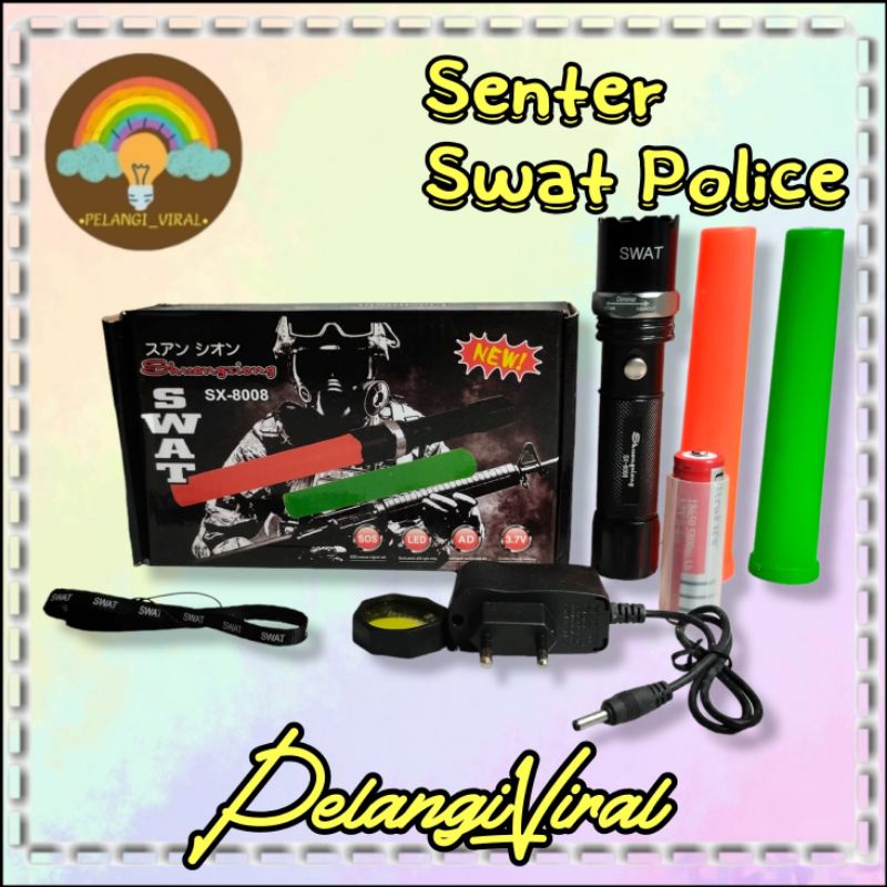 Jual Senter Swat Police/ Senter Swat Parkir/ Senter/Senter Swat/Senter Warna merah/ Senter ...