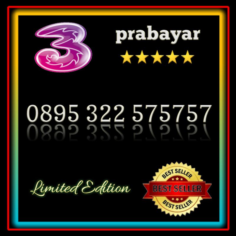 Jual Nomor cantik minimalis Three prabayar exclusive angka Hoki special ...