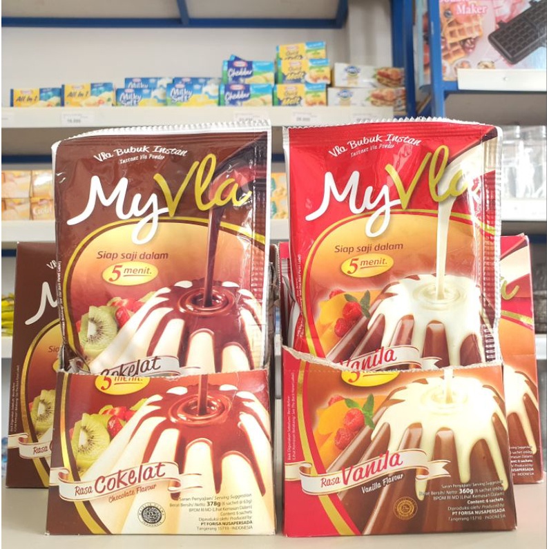 Jual My Vla Vanilla / My Vla Coklat /Pcs by Nutrijel / My Vla Puding ...
