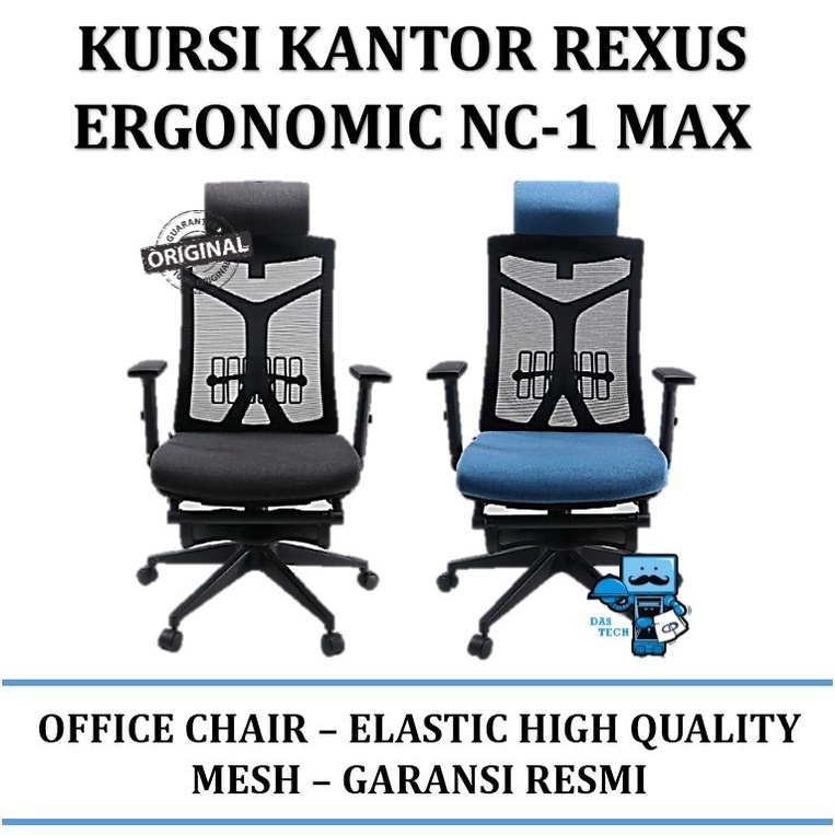 Jual Rexus Ergonomic Office Chair Kursi Kantor NC-1 / NC1 Max | Shopee ...