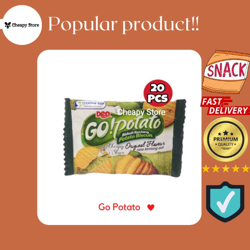 Jual GO! Potato - Netto 10gr x 20pcs (Go potato Siantar Top) | Shopee ...
