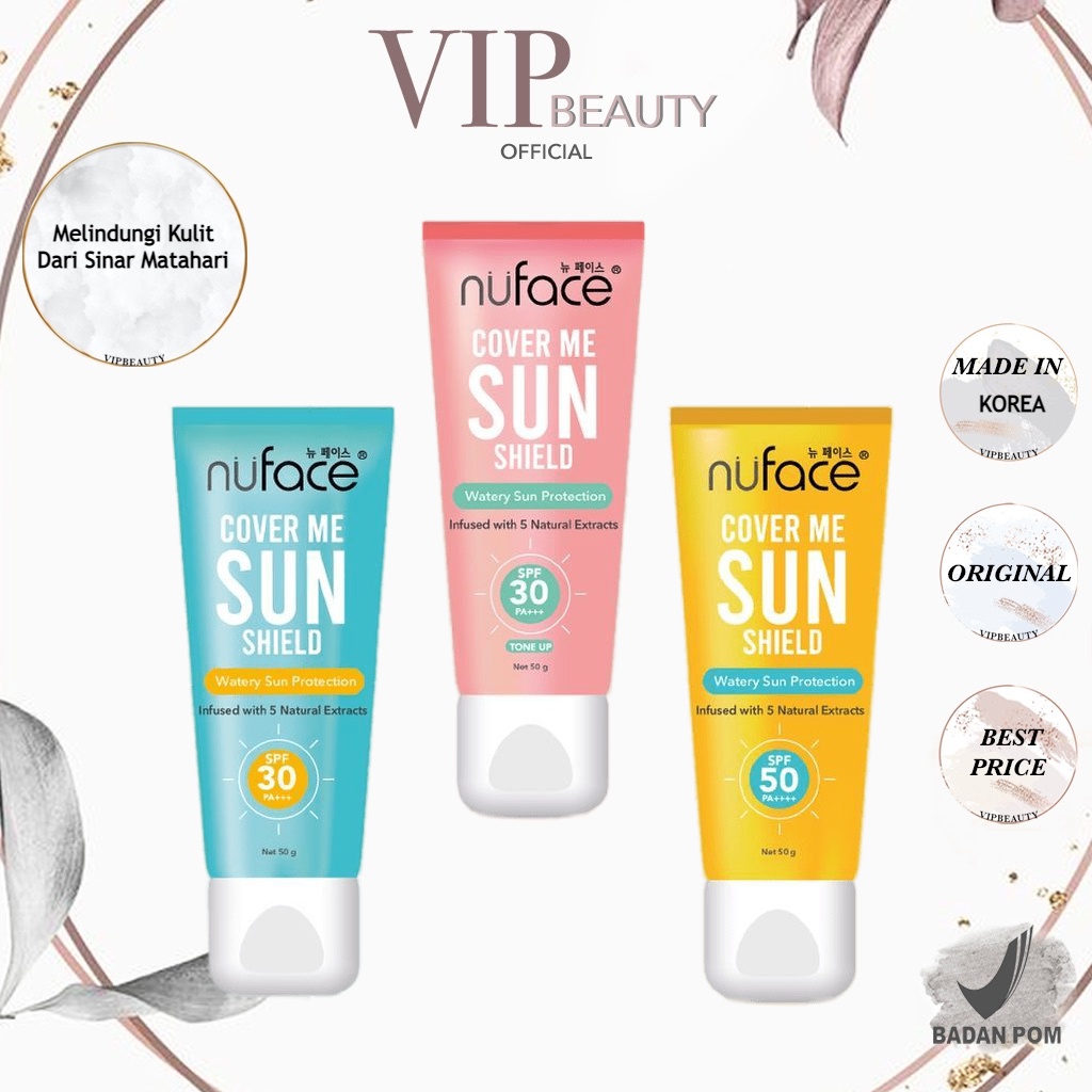 Jual NUFACE Cover Me Sun Shield SPF 30 PA+++ / SPF 50 PA+++ / Tone Up ...