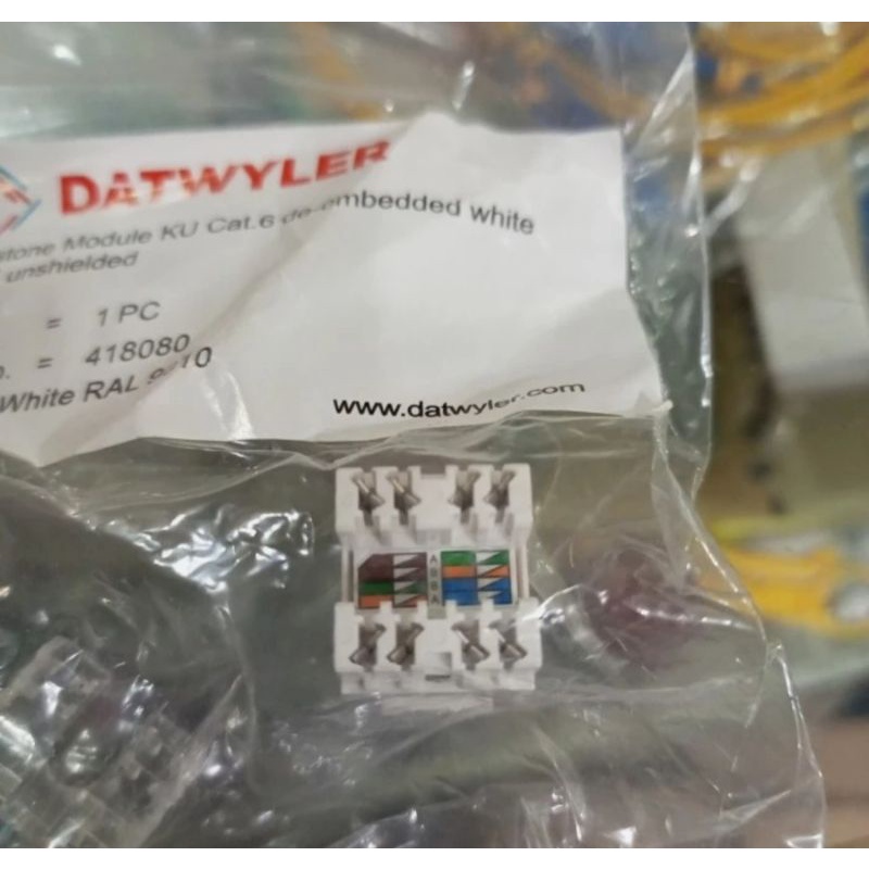 Jual MODULAR JACK DATWYLER CAT 6 ORIGINAL | Shopee Indonesia
