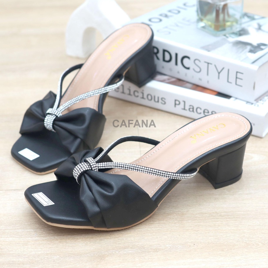 Jual Sandal Hak Tahu Wanita Permata Leona SDH290 | Shopee Indonesia