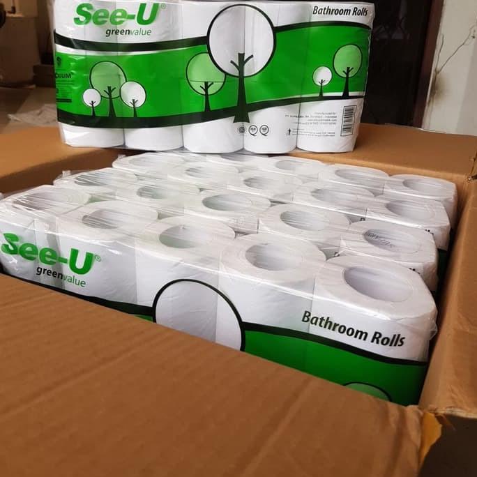 Jual Tissue Gulung / Toilet Roll See-U Green Value (1 dus isi 100 Rolls ...
