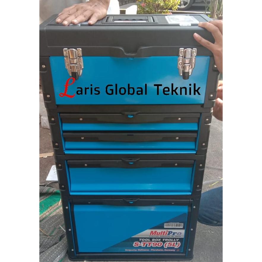 Jual MULTIPRO toolbox trolly 5 drawer S-TT90 tool box 5 susun 5L ...