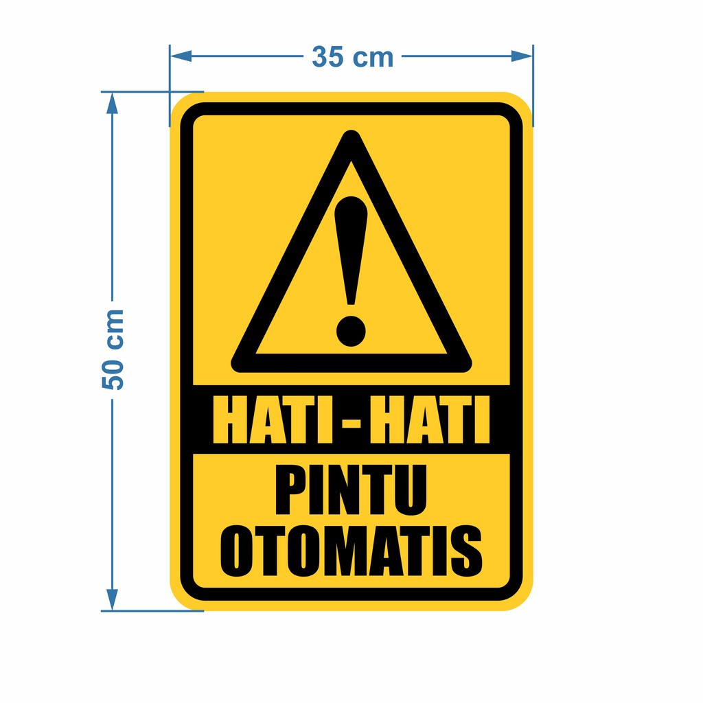 Jual STIKER RAMBU HATI HATI PINTU OTOMATIS REFLEKTIF | Shopee Indonesia