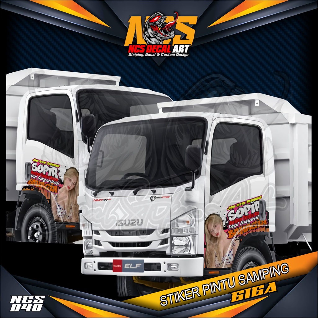 Jual Stiker Pintu Depan CANTER Kanan Kiri Custom KATA KATA Bisa Request ...