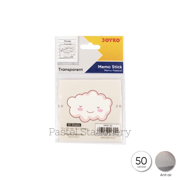 Jual Memo Tempel Sticky Notes Transparan Joyko MMS-32 - Plastik Kertas ...