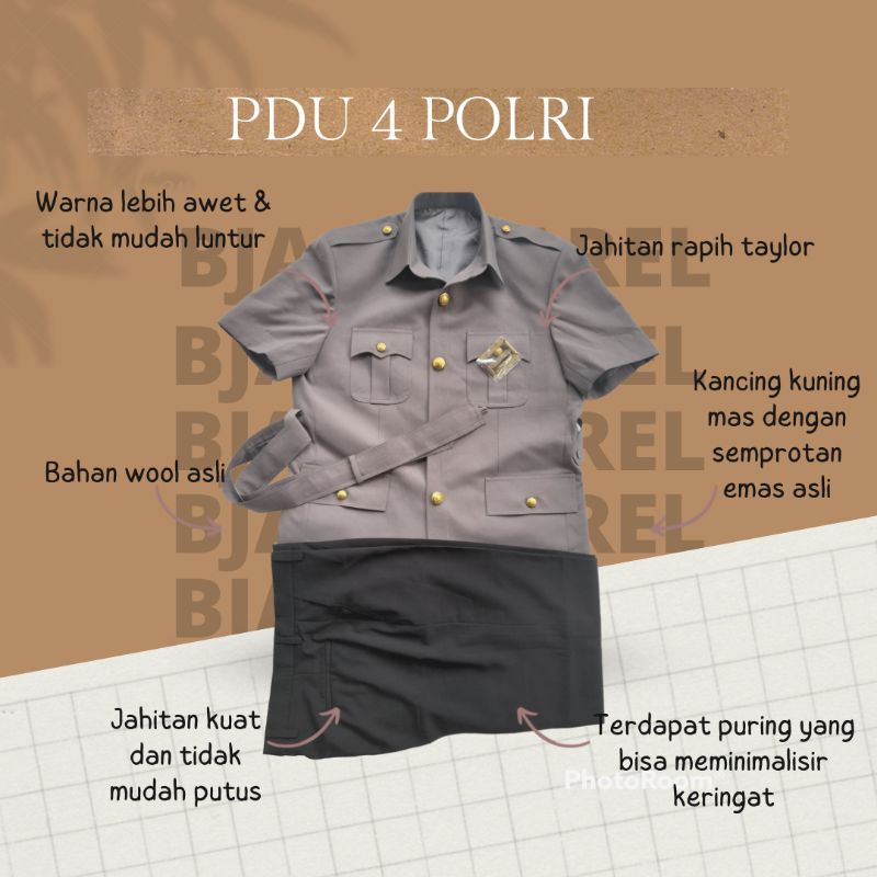 Jual Pakaian Dinas Upacara Polisi/PDU 4 POLRI 1 stel | Shopee Indonesia