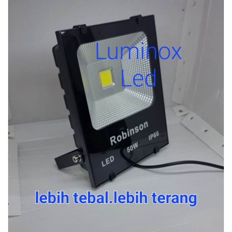 Jual lampu tembak led robinson 50watt 50w / sorot cob 50 watt flood light 50 w body tebal ...
