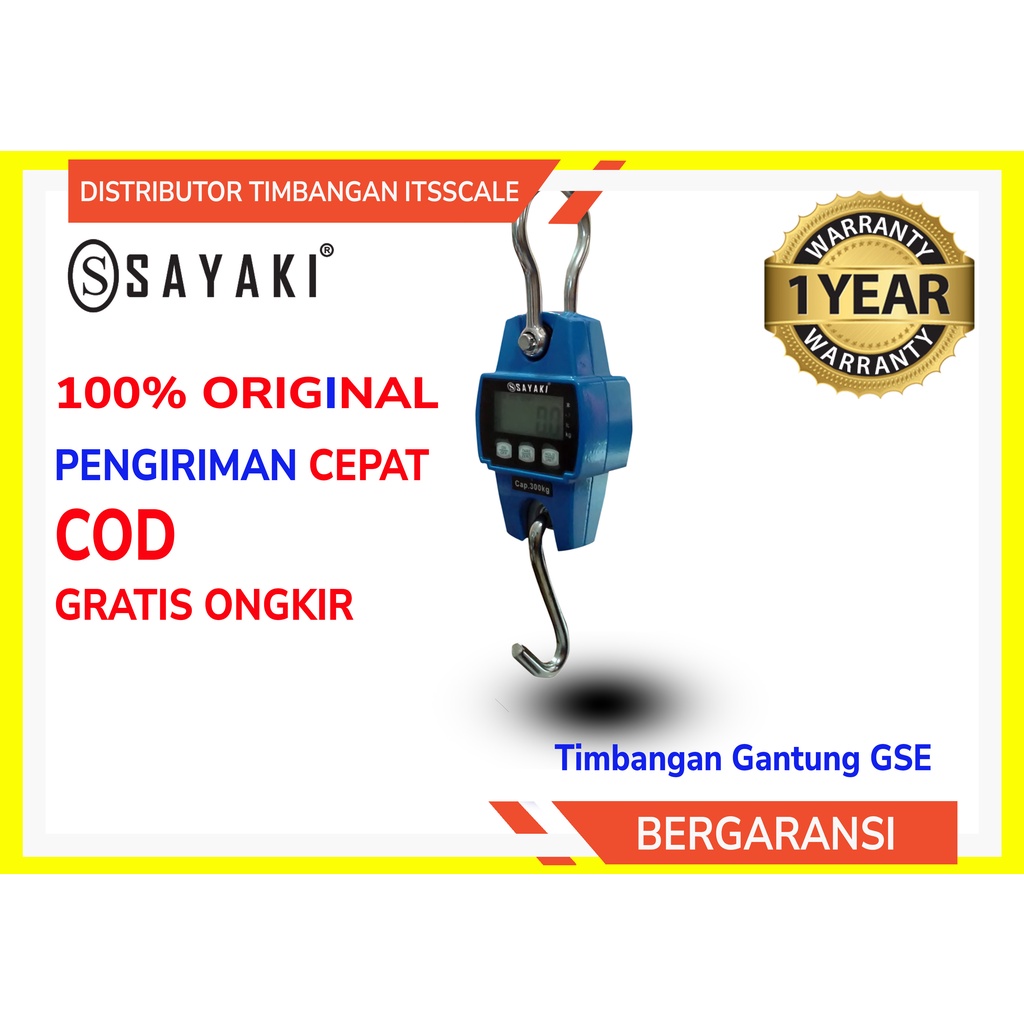 Jual Timbangan Gantung Sayaki GSE Kap 100 - 300kg | Shopee Indonesia