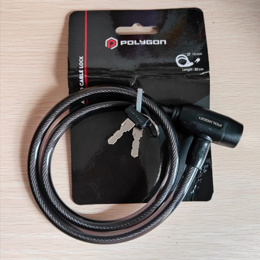 Jual Kunci Sepeda Polygon / security cable spiral gembok lock | Shopee ...