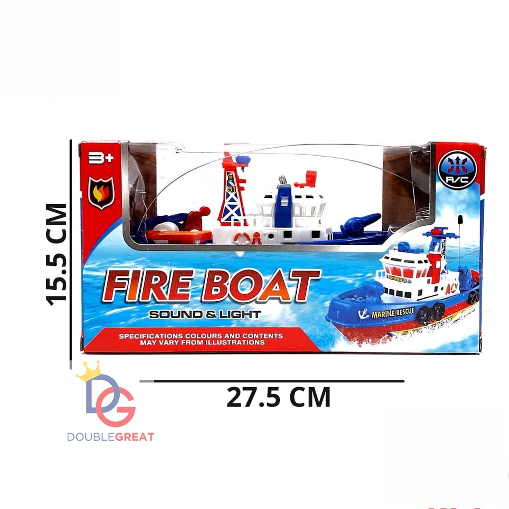 Jual DOUBLE GREAT MAINAN PERAHU KAPAL REMOTE RC FIRE BOAT BISA JALAN DI ...