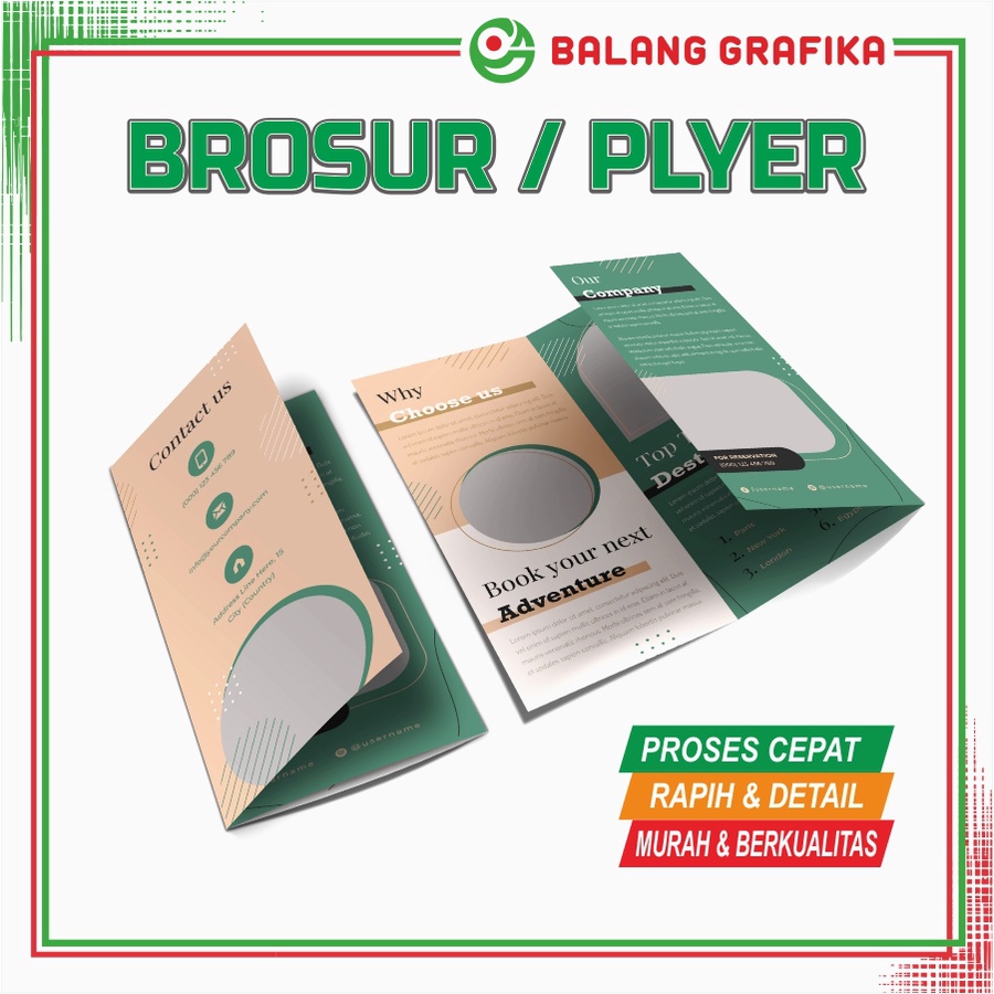 Jual Cetak Brosur Custom Print Flyer Leaflet Bahan Art Paper Ukuran A6 ...