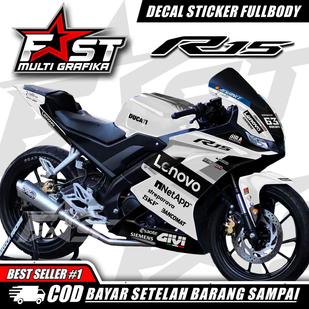 Jual Sticker Striping Decal Yamaha R15 V3, Sticker Decal R15 V3 ...