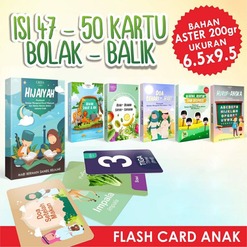 Jual SumutShop FLASH CARD EDUKASI ANAK | ISI 45-50 KARTU | BAHAN TEBAL ...