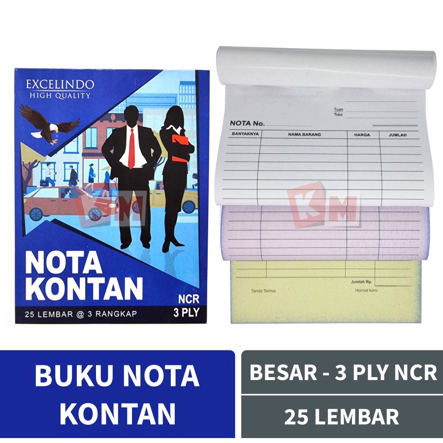 Jual Buku Nota Kontan Besar 3 Ply Rangkap Excelindo Isi 25 Lembar B3 ...