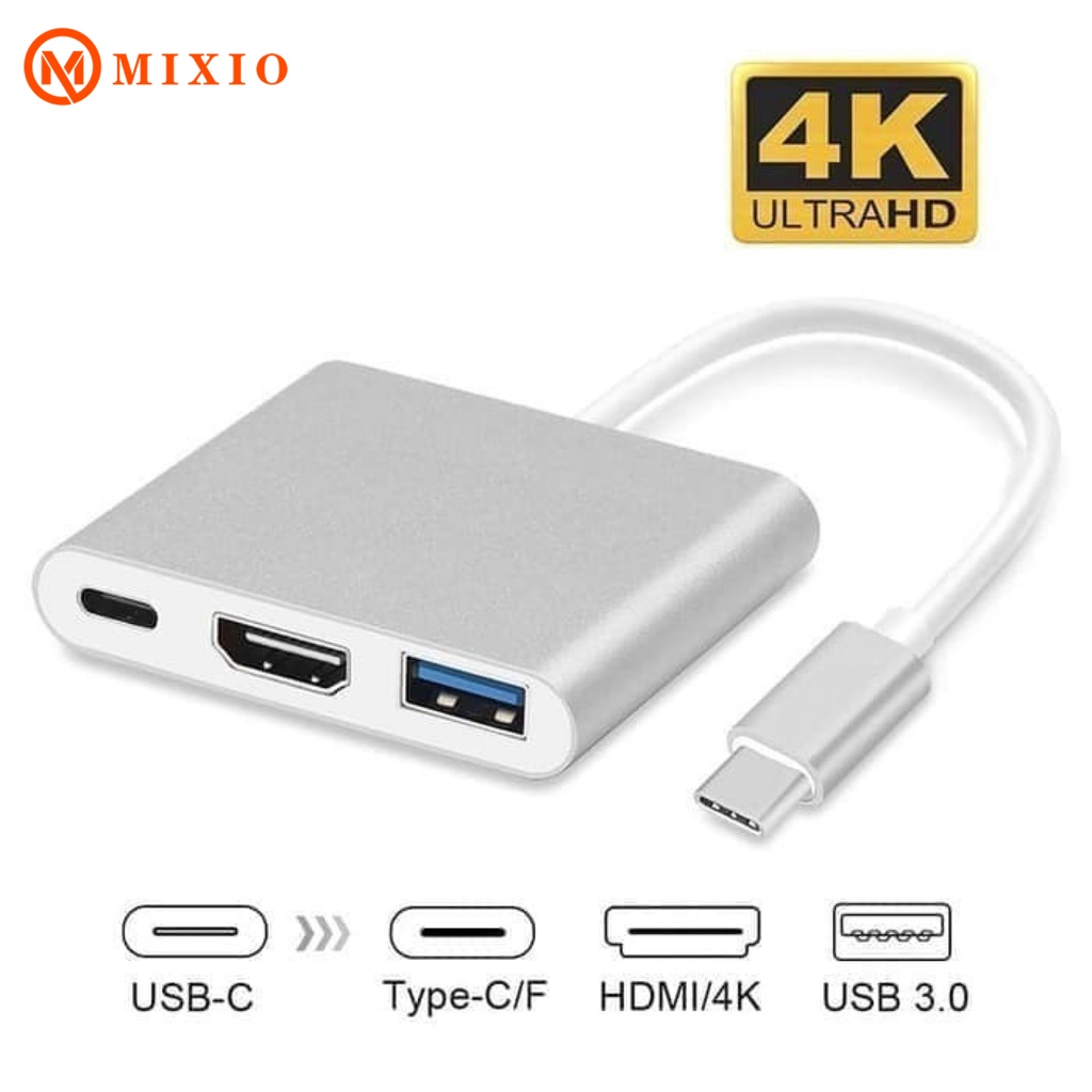 Jual MIXIO HC-04A USB Type C to HDMI + TypeC Power + USB 3.0 Adapter ...