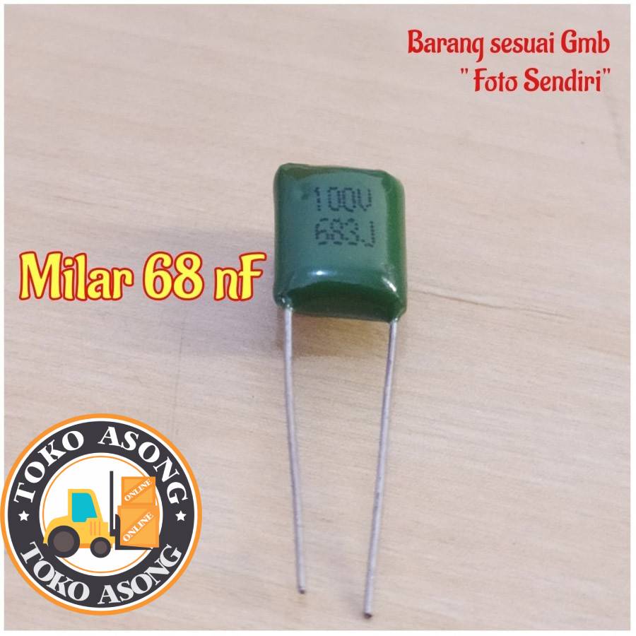 Jual Kapasitor milar 68 nf 683 Capasitor mylar 68000 pf Capacitor 100v ...